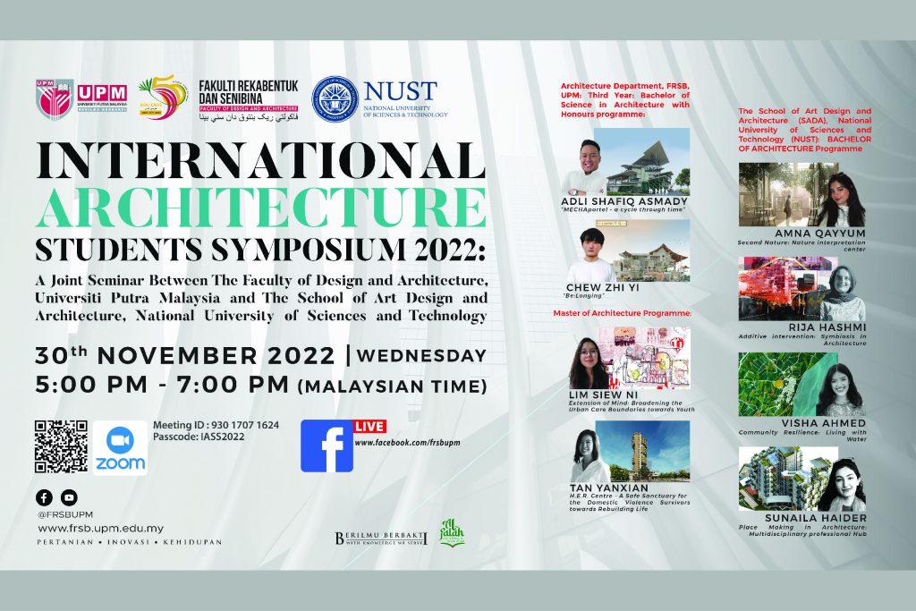 INTERNATIONAL ARCHITECTURE STUDENTS SYMPOSIUM 2022 - NUST School of Art, Design & Architecture